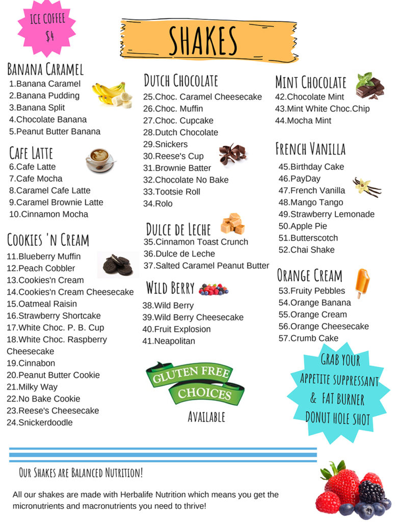 Our Menu – Wake Up Nutrition