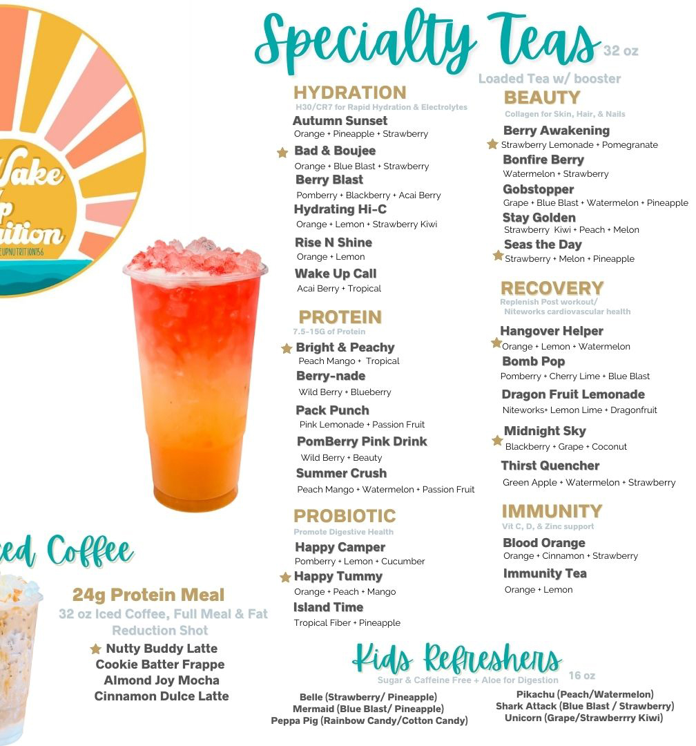 Our Menu – Wake Up Nutrition